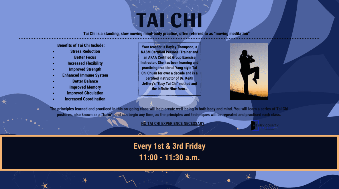 Tai Chi TV Sign – FB Cover | Henry County Library